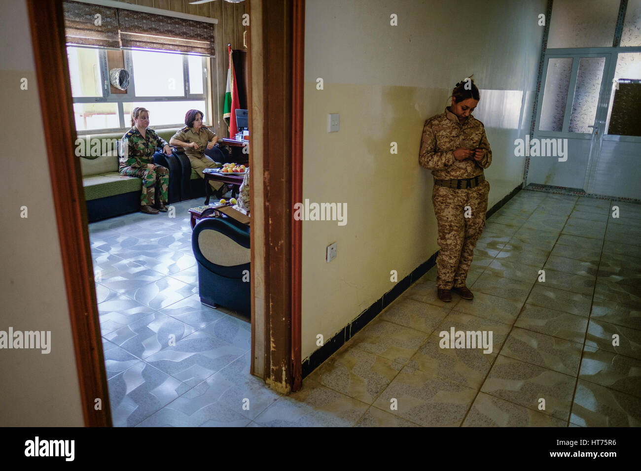 Kurdish Women of 2nd Battalion, 6th Brigade, an all female unit of the ...