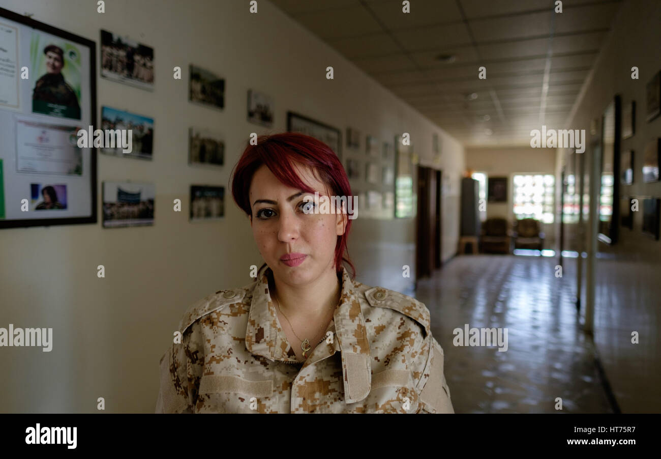 Kurdish Women of 2nd Battalion, 6th Brigade, an all female unit of the ...
