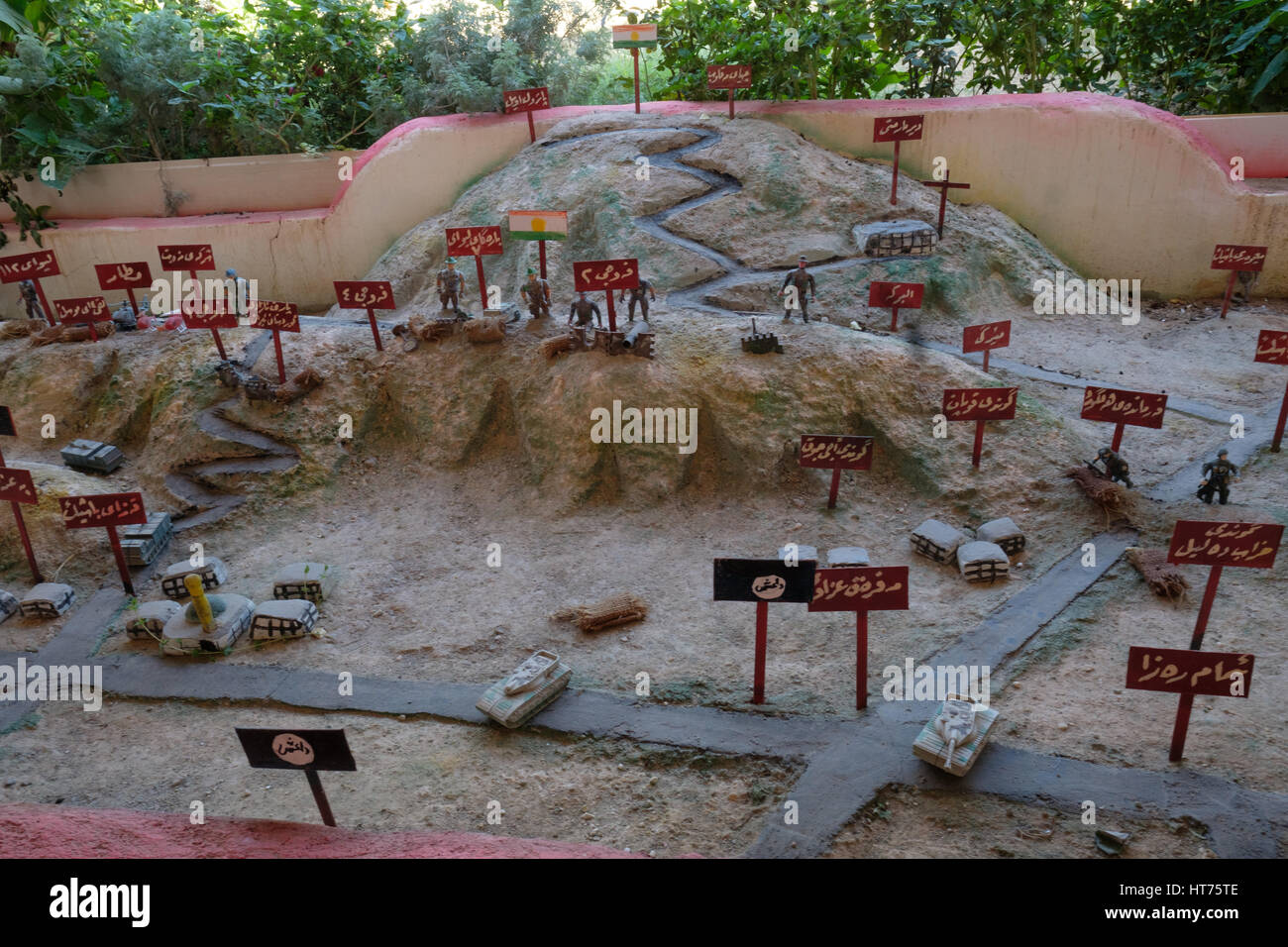 A Peshmerga Model of Bashiqa and Bashiqa Mountain showing Peshmerga and ...