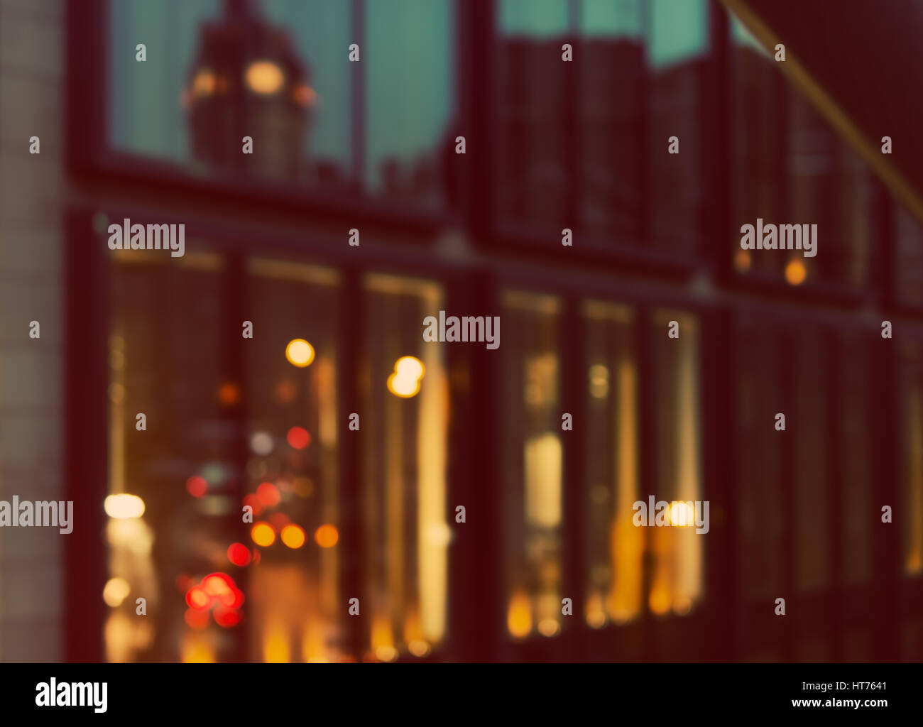 Artistic style - Defocused, blurred urban background, reflection in ...