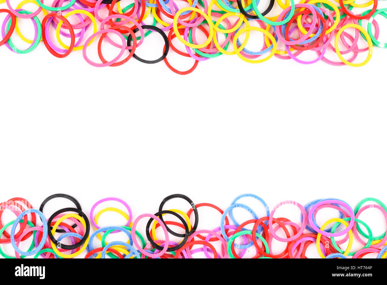 colorful plastic band isolated on white background Stock Photo - Alamy