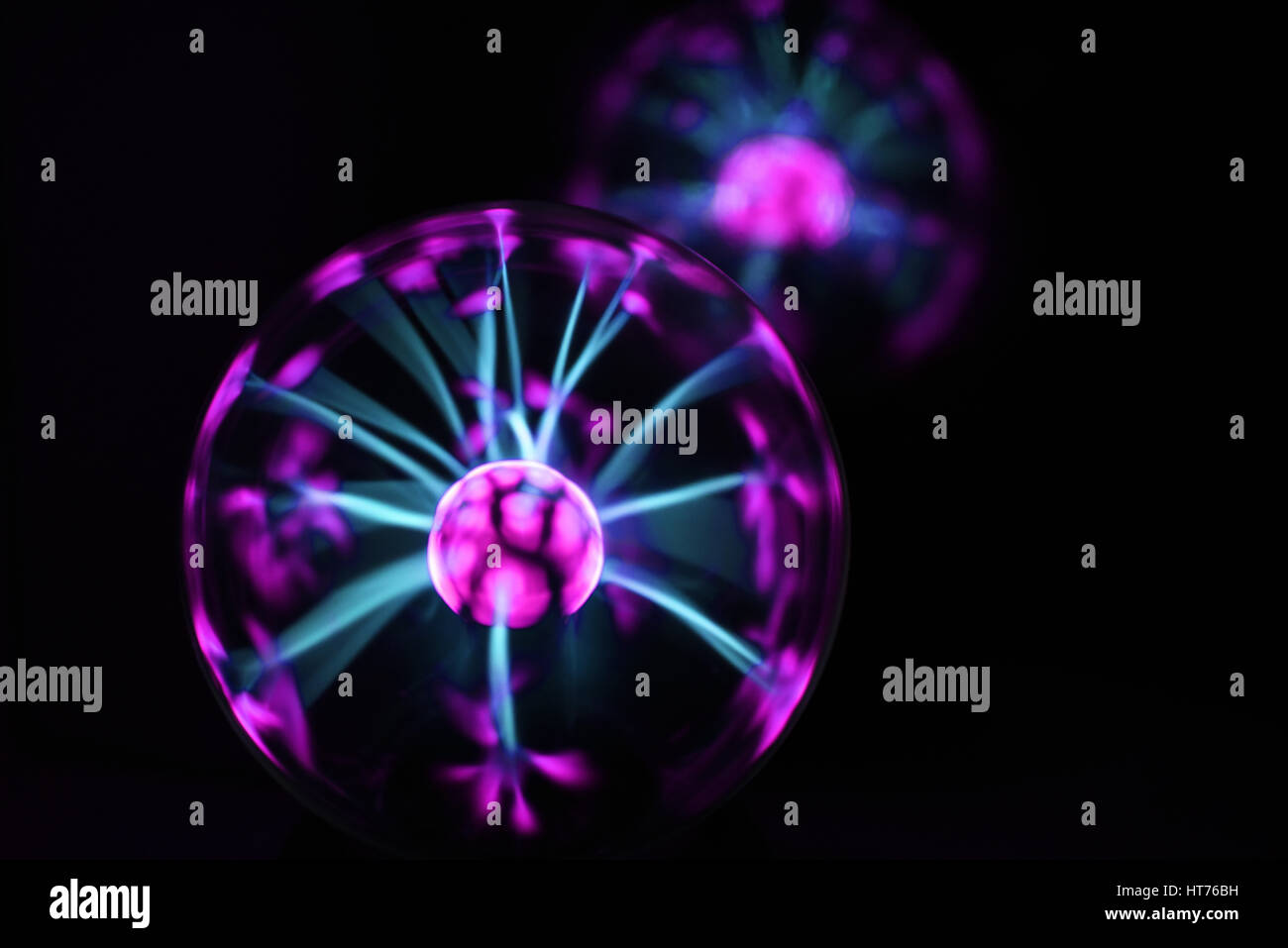 Electricity fire-ball. Abstract photo of electric waves. Static ...