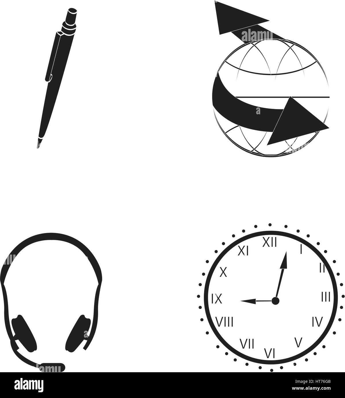 Set art supply icons Cut Out Stock Images & Pictures - Alamy