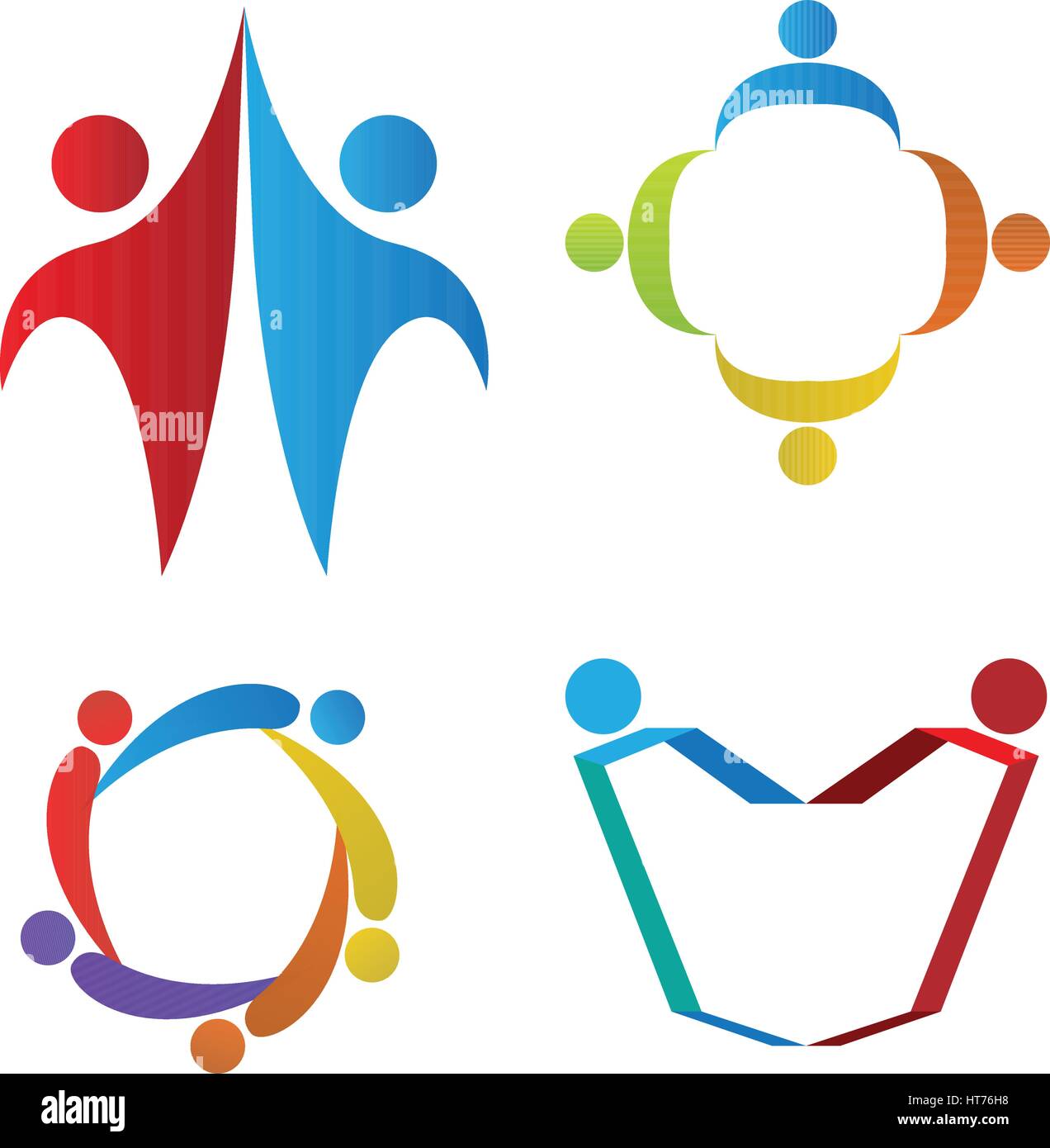 Set of teamwork logos Stock Vector Image & Art - Alamy