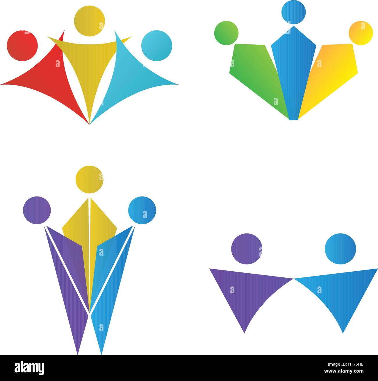 Set of teamwork logos Stock Vector Image & Art - Alamy