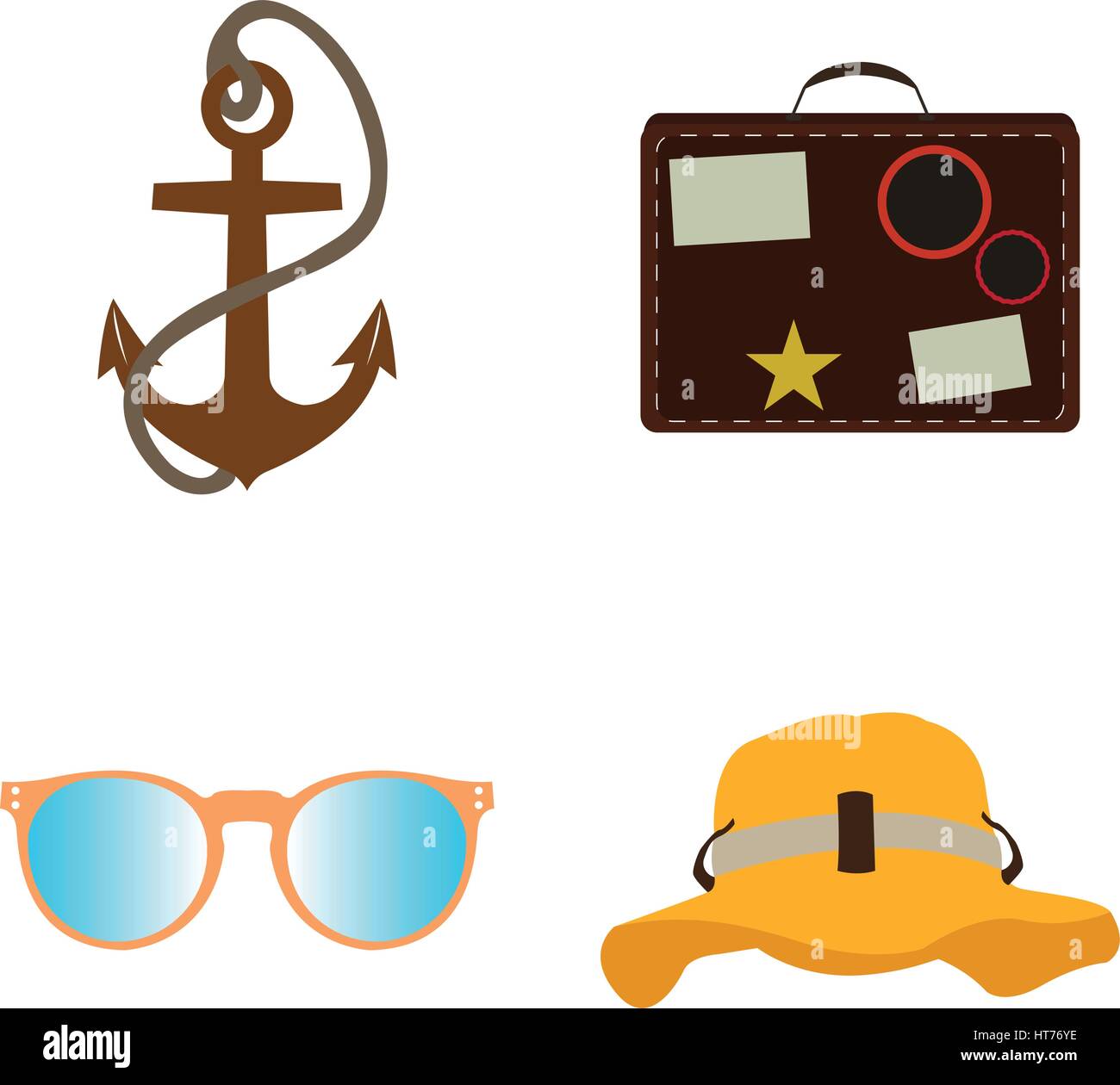 Summer clothes icons Stock Vector Images - Alamy