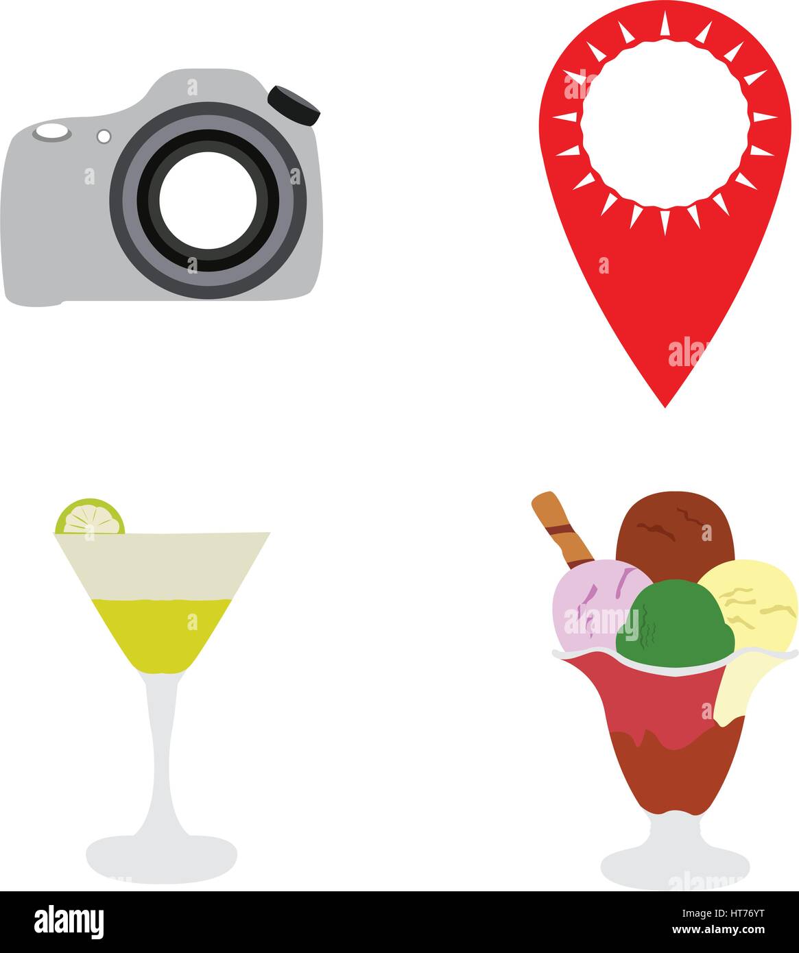 Set of summer icons Stock Vector Image & Art - Alamy