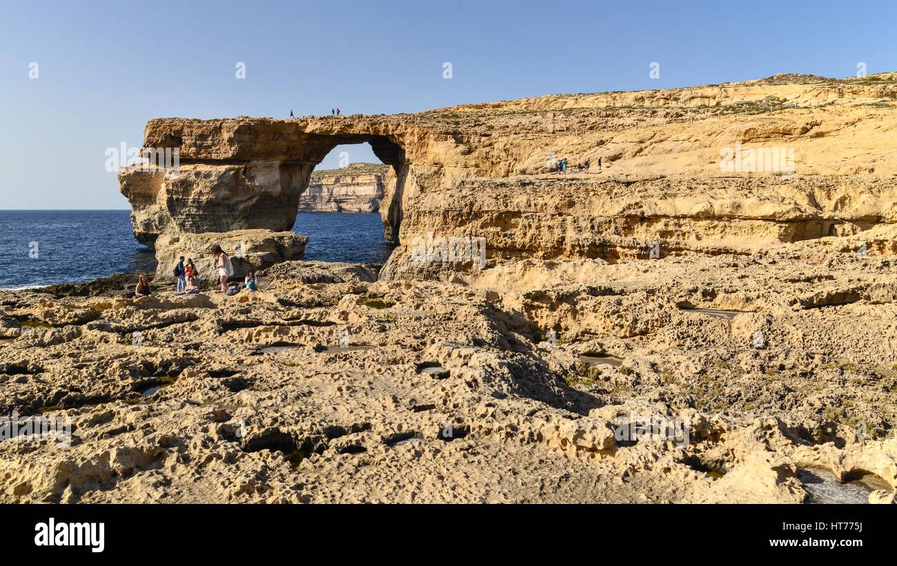 Azure Window Natural Rock Arch - Malta Stock Photo - Alamy
