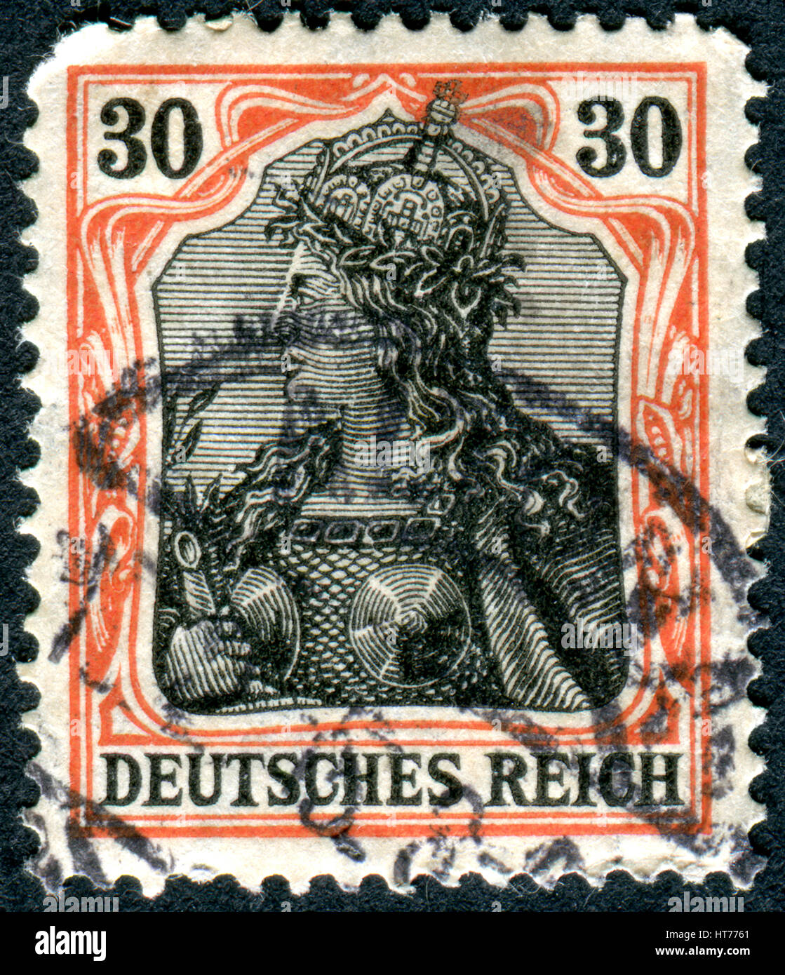 GERMANY - CIRCA 1902: A stamp printed in Germany (Deutsches Reich ...