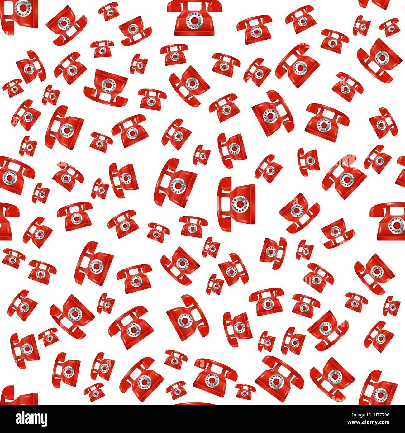 Old Red Phone Seamless Pattern Stock Vector Image & Art - Alamy