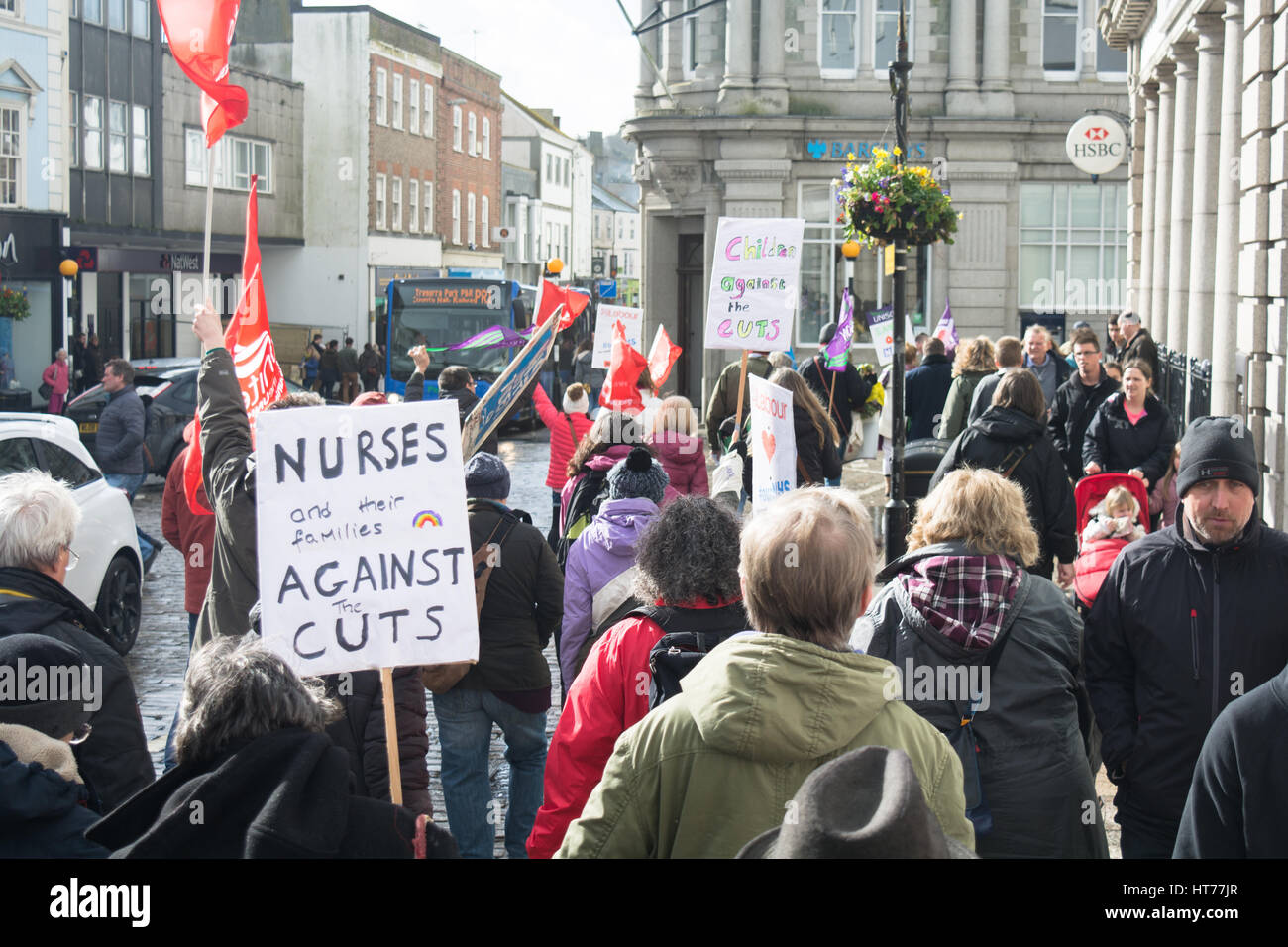 NHS Protests, Truro Stock Photo - Alamy