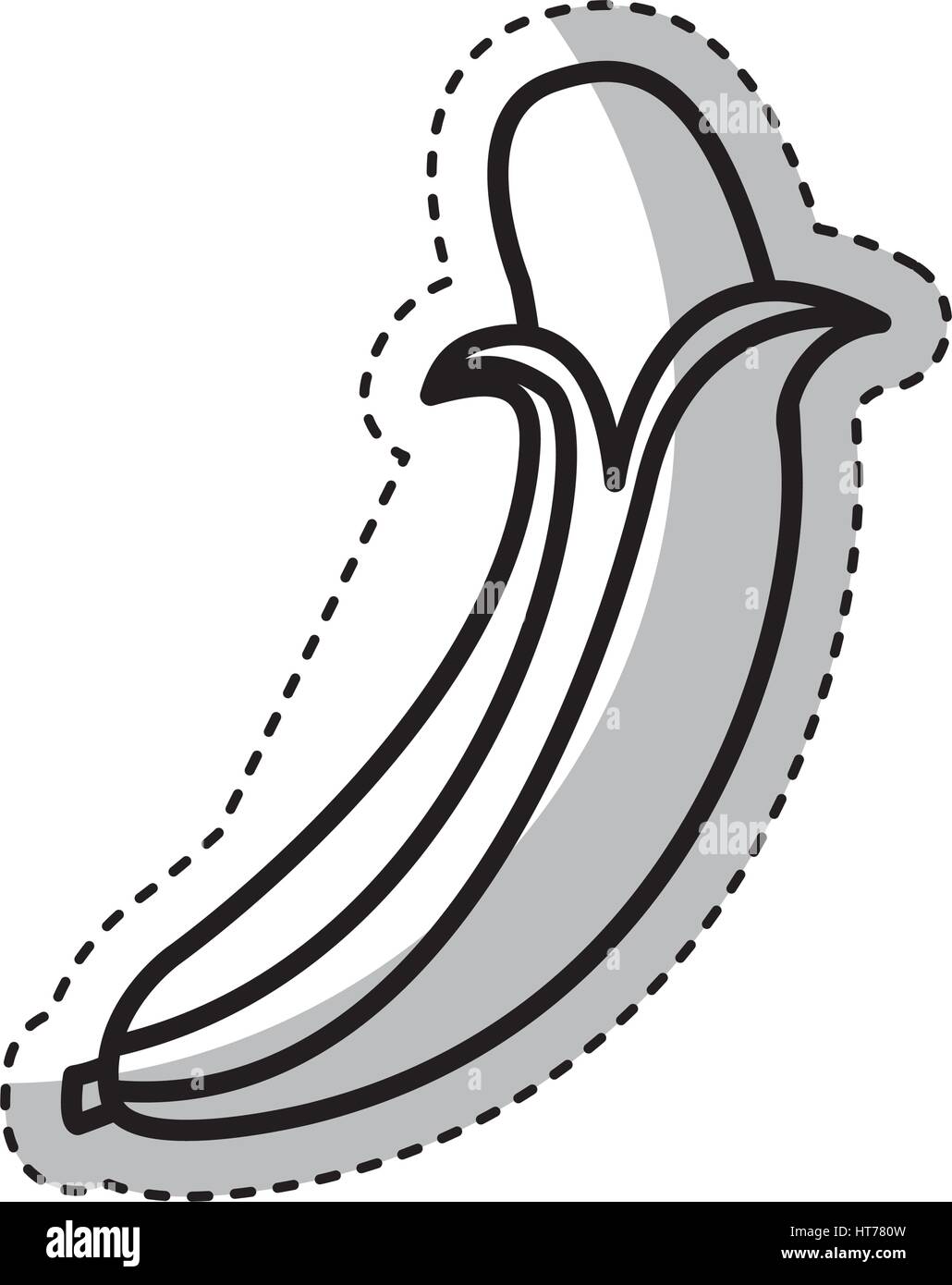 banana fresh fruit drawing icon Stock Vector Image & Art - Alamy