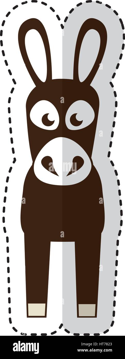 Cute mule farm animal Stock Vector Images - Alamy