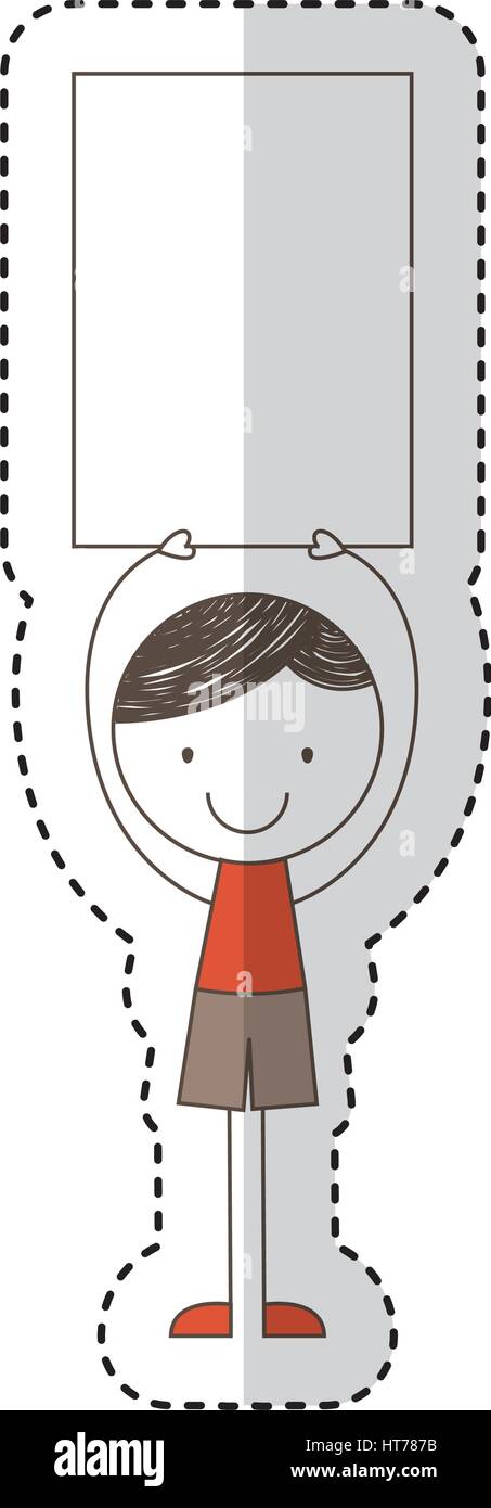 cute little boy drawing character Stock Vector Image & Art - Alamy