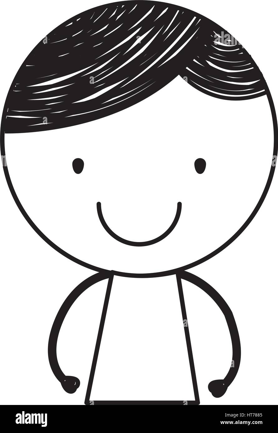 cute little boy drawing character Stock Vector Image & Art - Alamy
