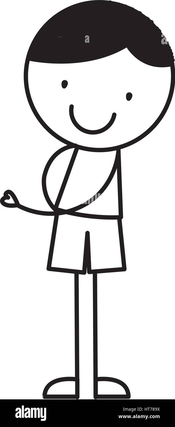 Cute Stick Figure Boy