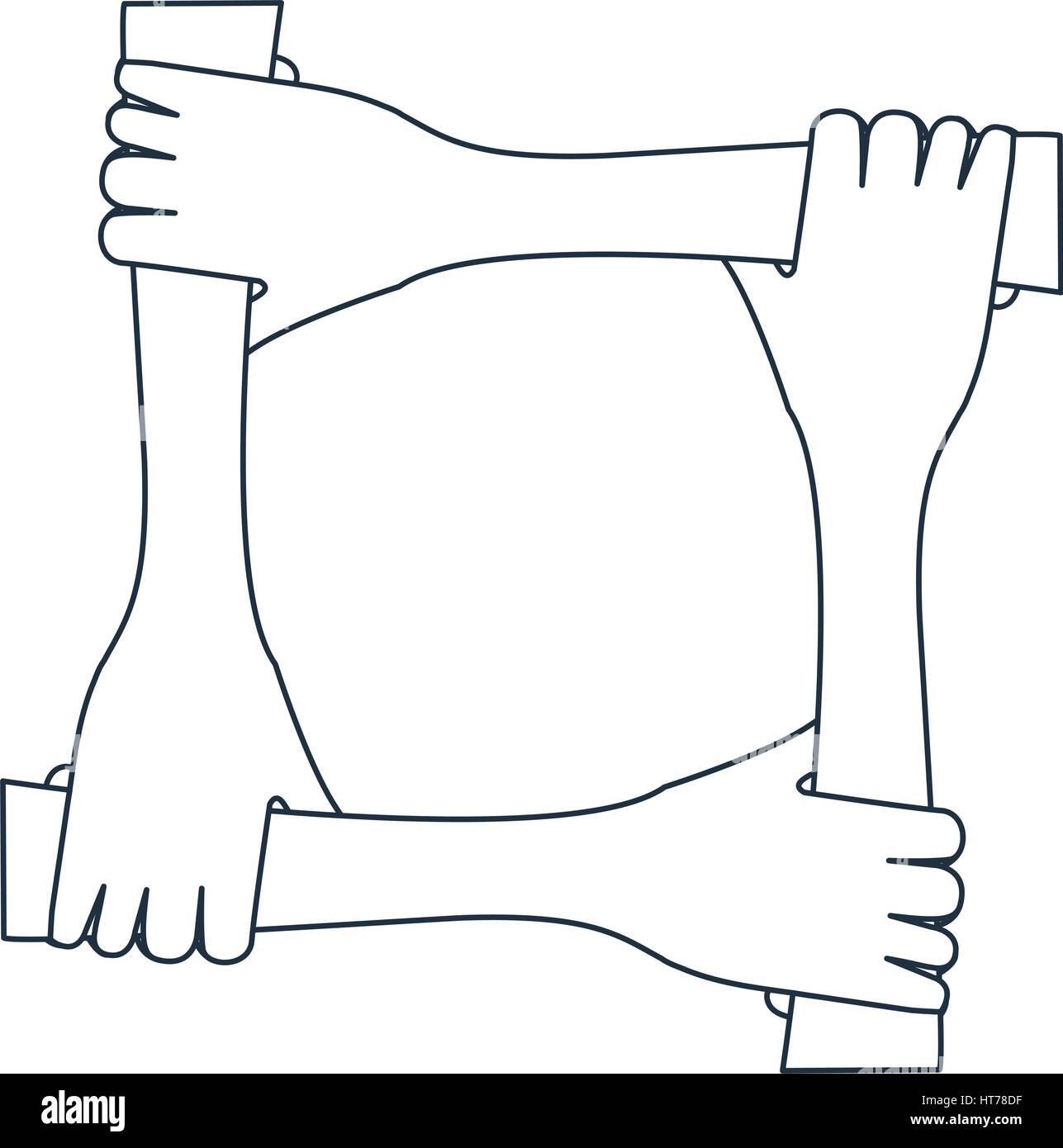 circle of figure hands icon Stock Vector Image & Art - Alamy