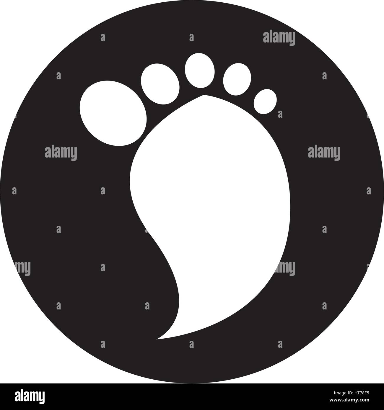 leaf plant ecology with footprint shape symbol Stock Vector Image & Art ...