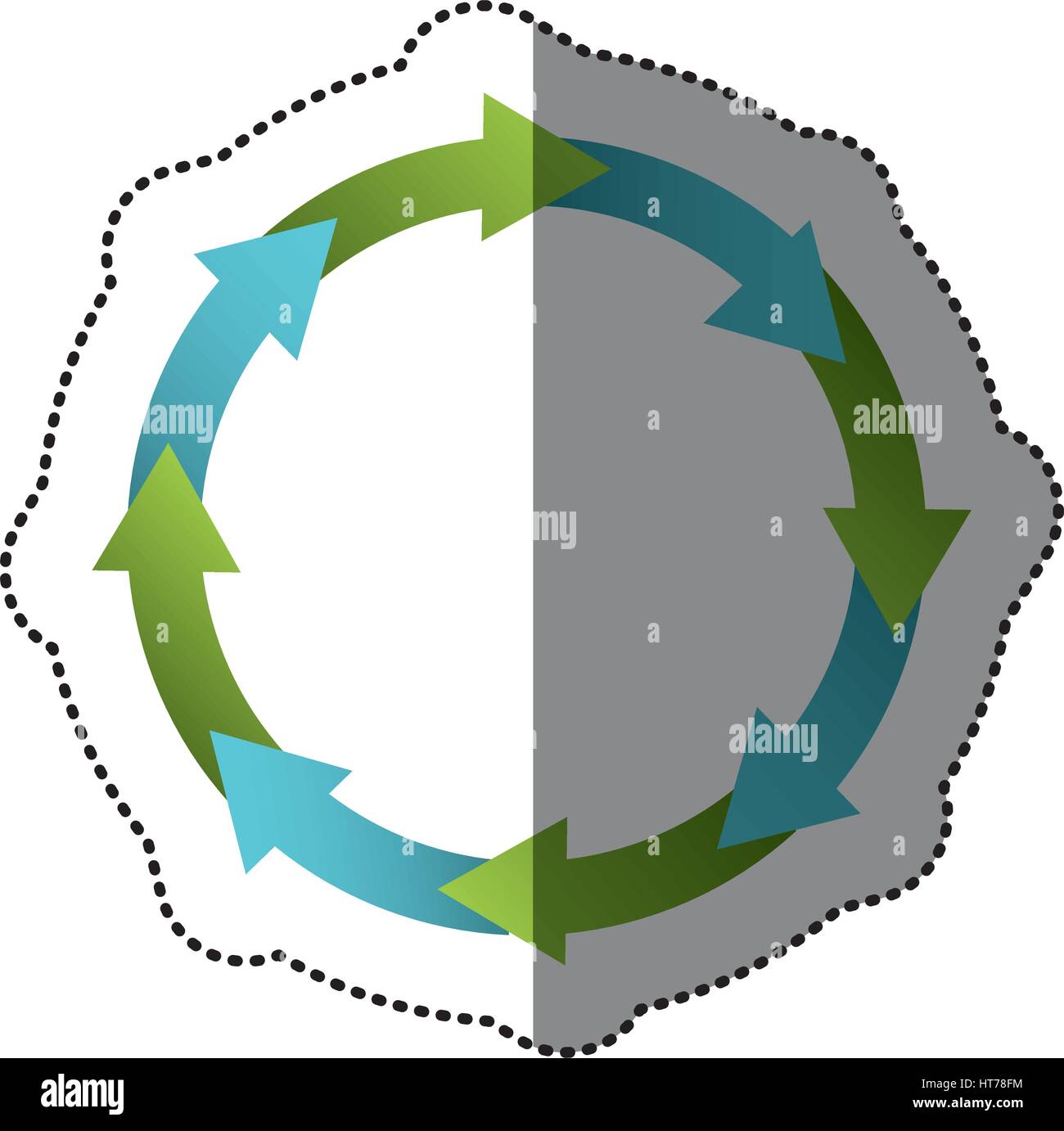 color sticker cycle icon Stock Vector Image & Art - Alamy