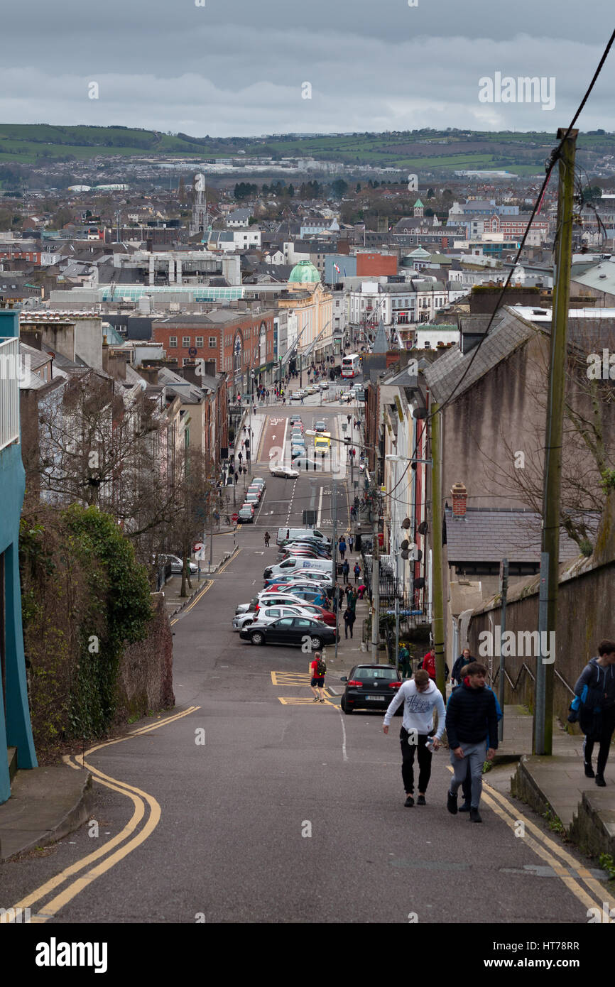 March 8th, 2017, Cork, Ireland: View of downtown cork from St. Patrick ...