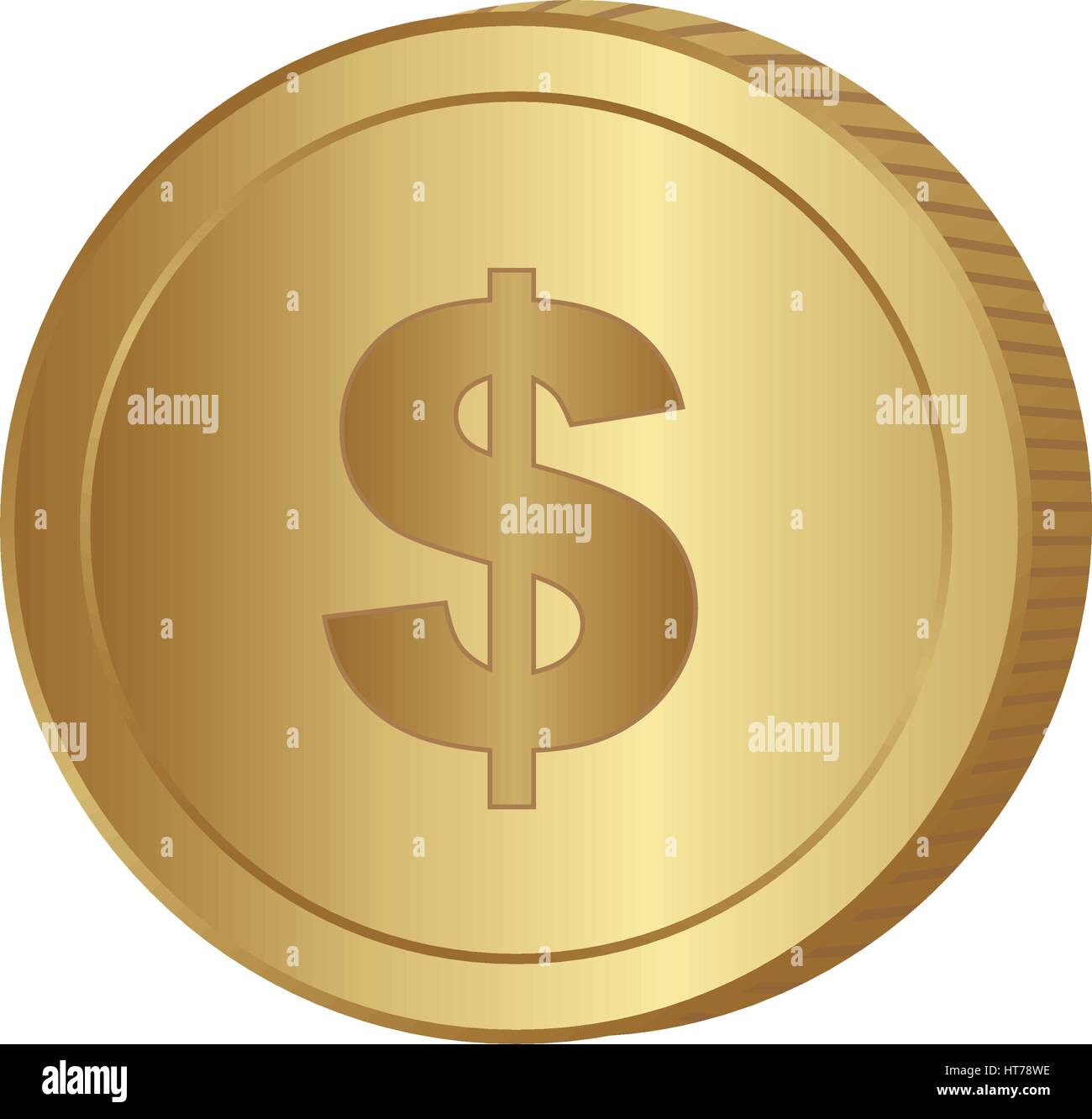 gold coin sign icon Stock Vector Image & Art - Alamy
