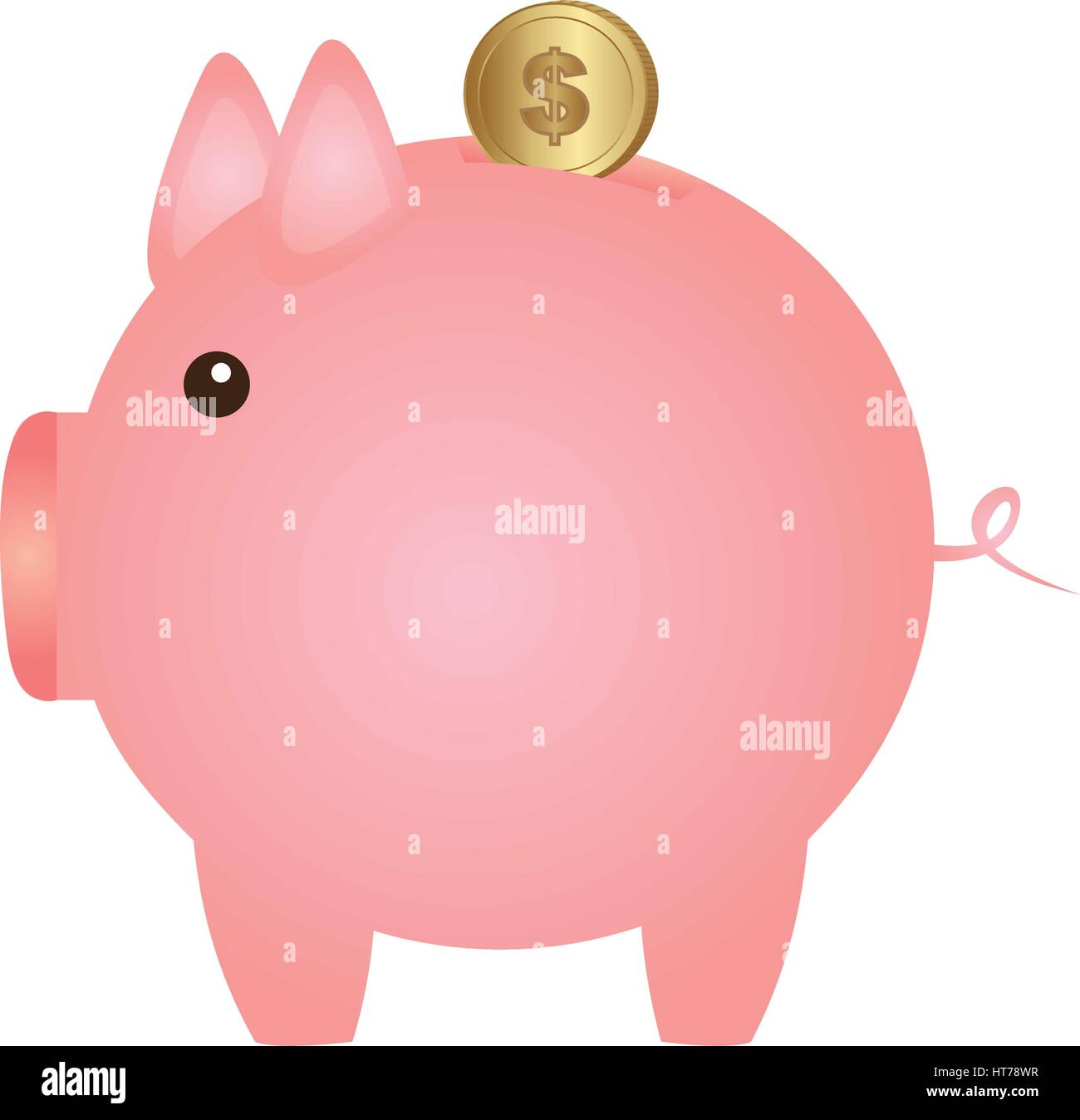 pink pig that save coin icon Stock Vector Image & Art - Alamy