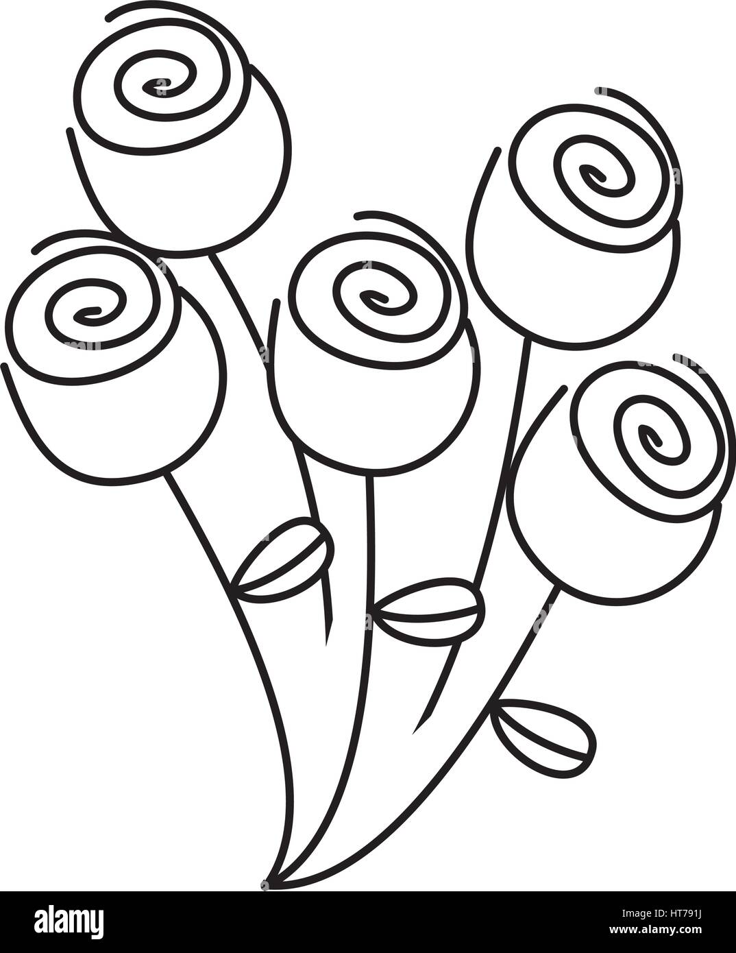 figure round roses icon Stock Vector Image & Art - Alamy