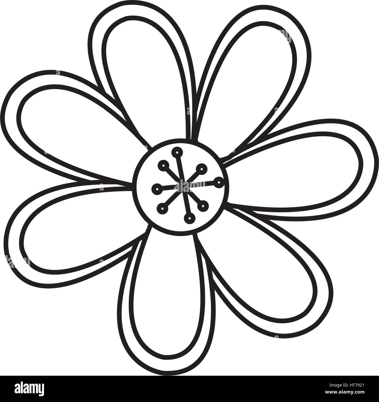 Floral frame petals element Black and White Stock Photos & Images - Alamy