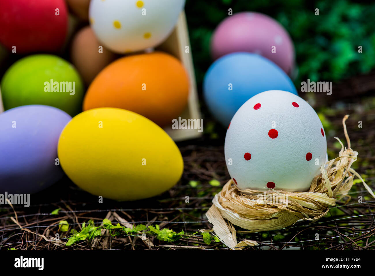 Happy Easter day, bunny and egg, Christians worldwide celebrate Stock ...