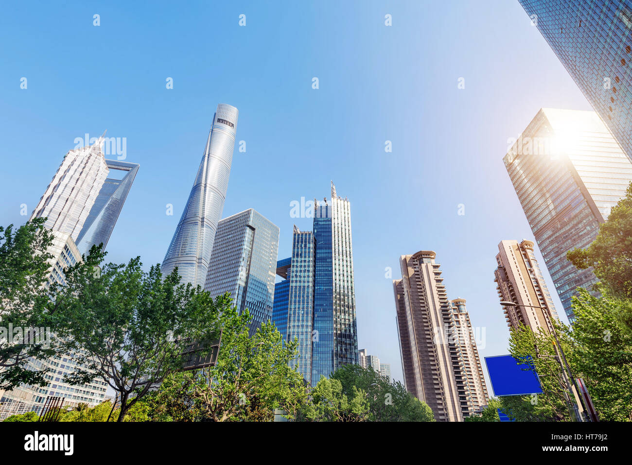 Shanghai urban landscape, the Huangpu River landmark Stock Photo - Alamy