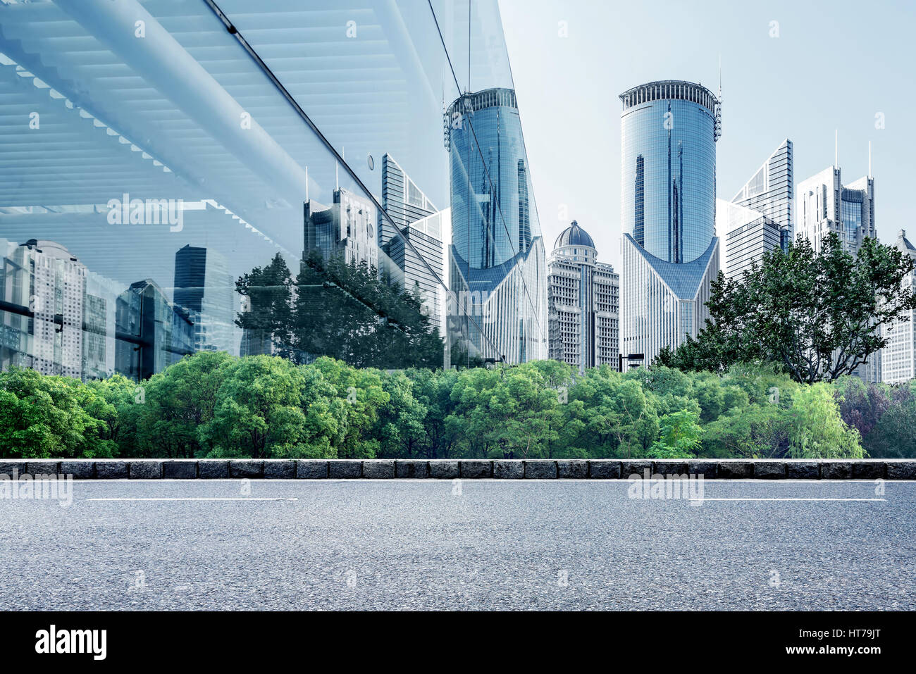 Shanghai urban landscape, the Huangpu River landmark Stock Photo - Alamy