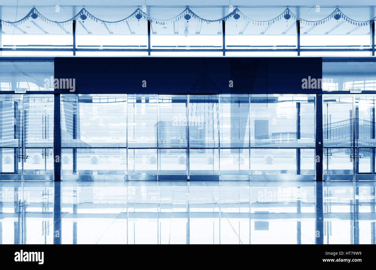 cityscape and skyline of shanghai from glass window Stock Photo - Alamy