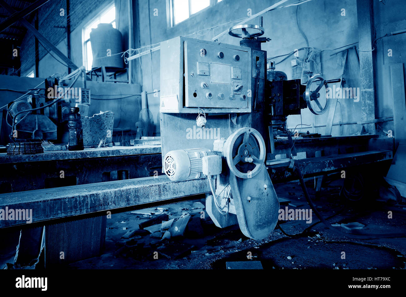 Stone machinery and equipment, marble cutting machine Stock Photo - Alamy