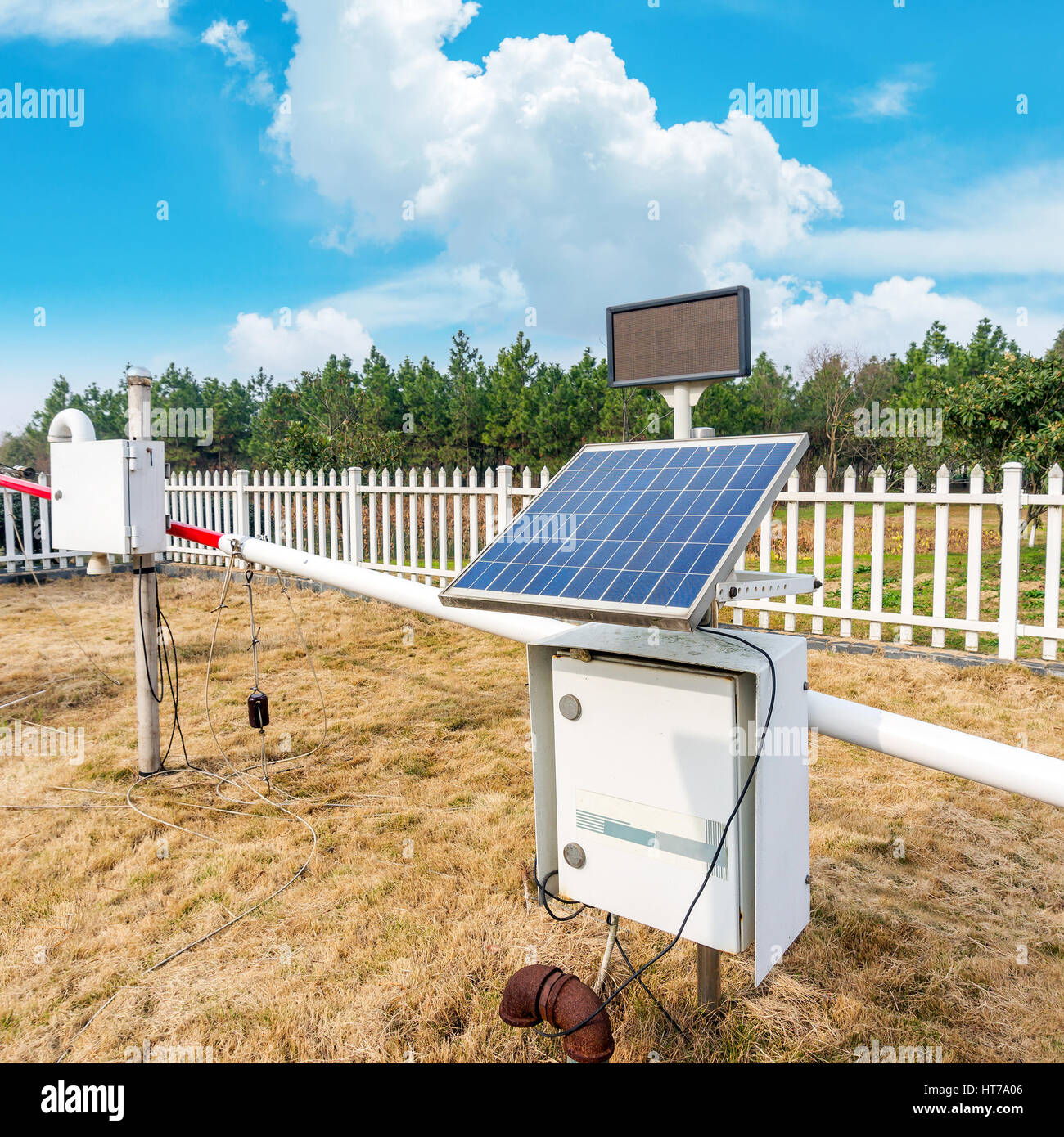 The weather station in the forest Stock Photo - Alamy