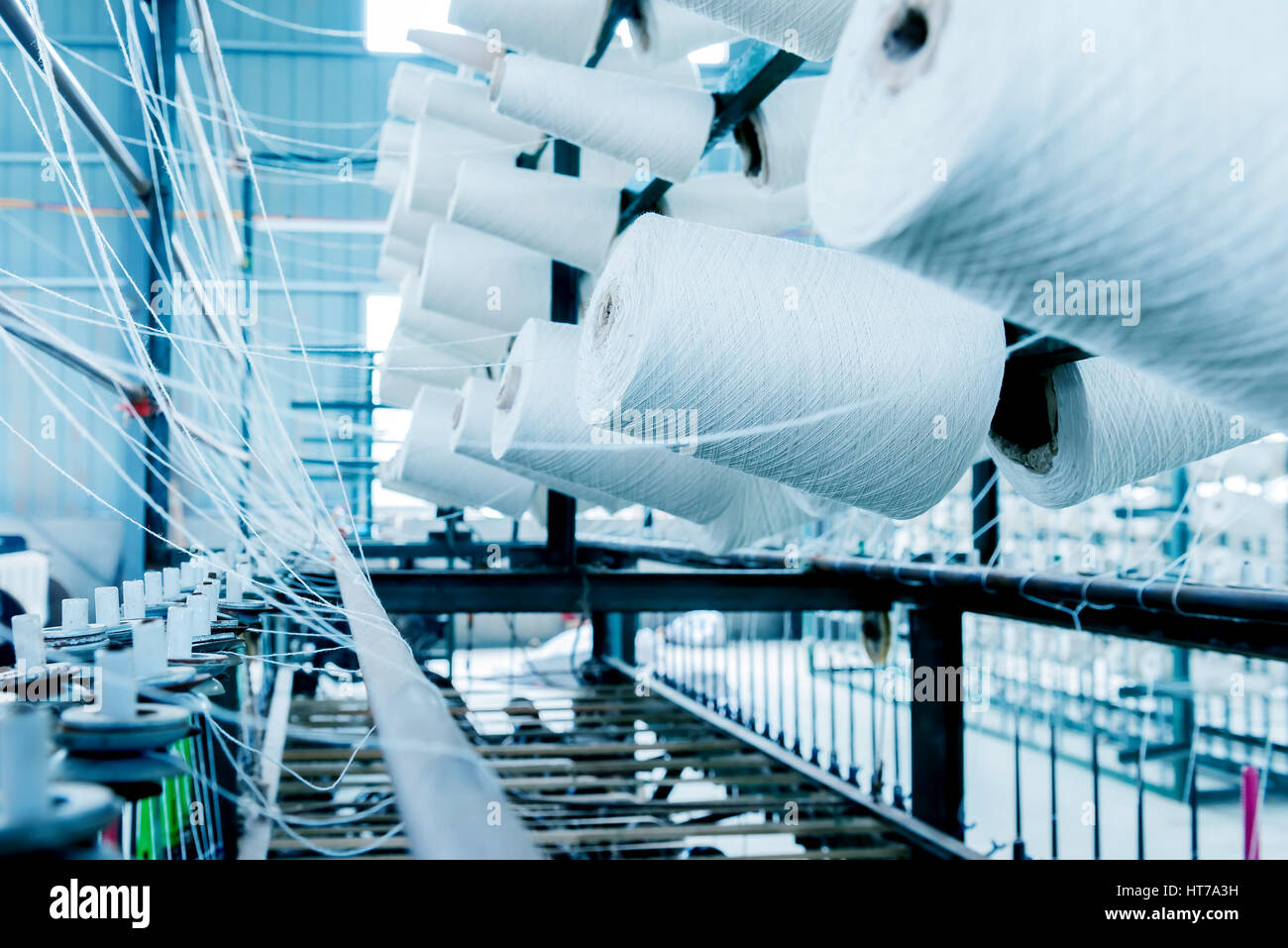 Factory on manufacture of threads Stock Photo - Alamy