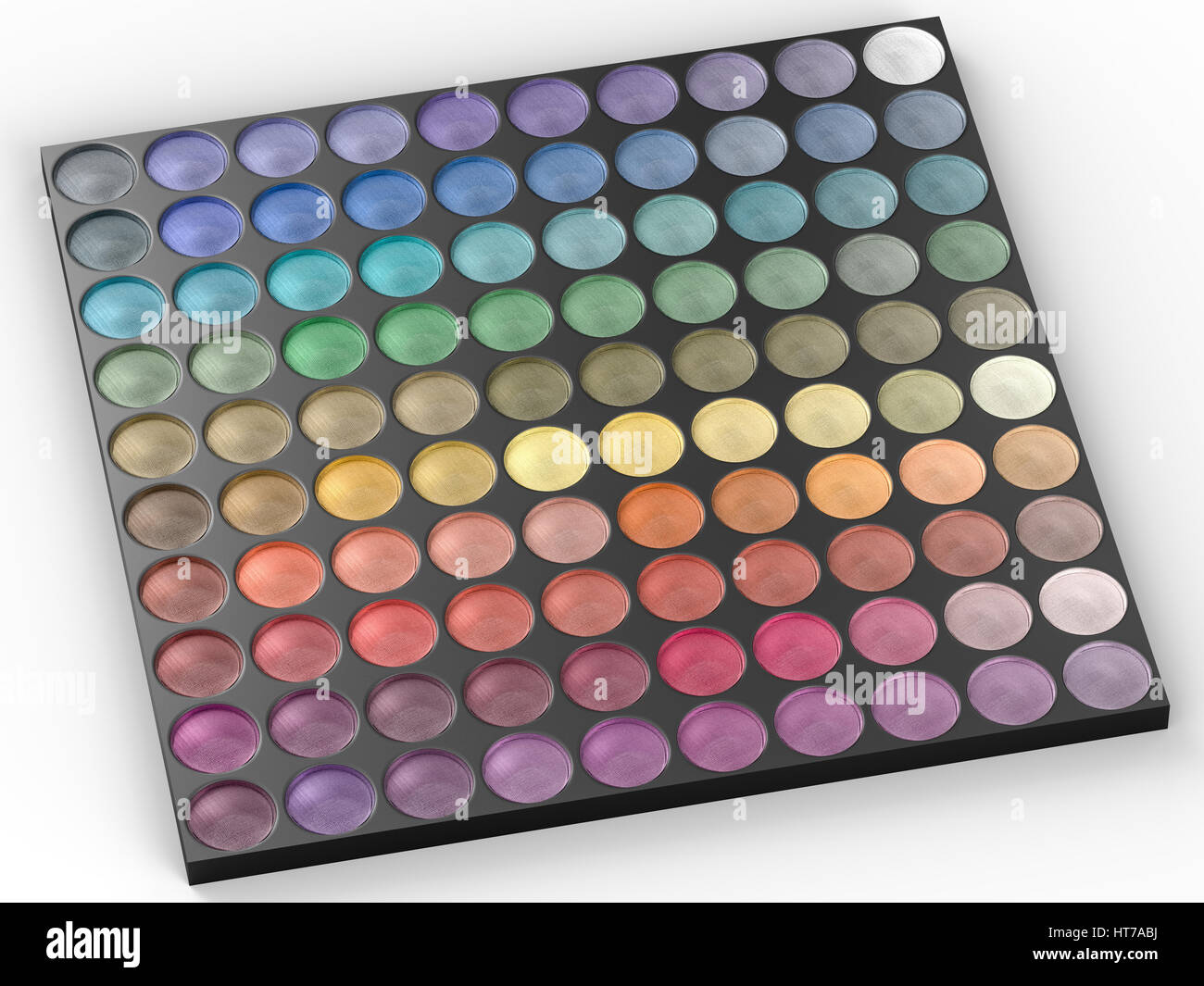 3d rendering eye shadow in black palettes Stock Photo - Alamy
