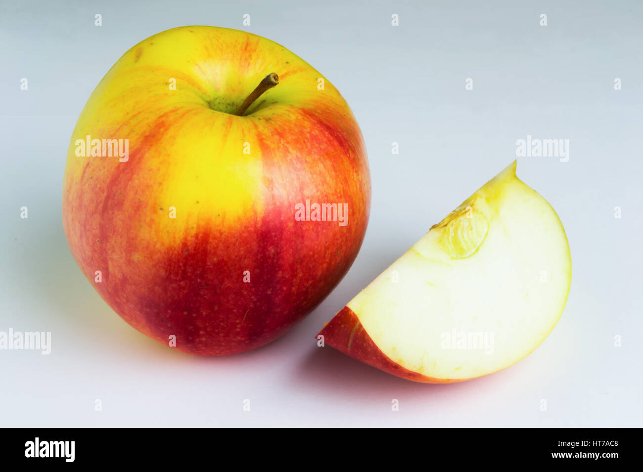 Apple fruit on white background. Healthy food Stock Photo - Alamy