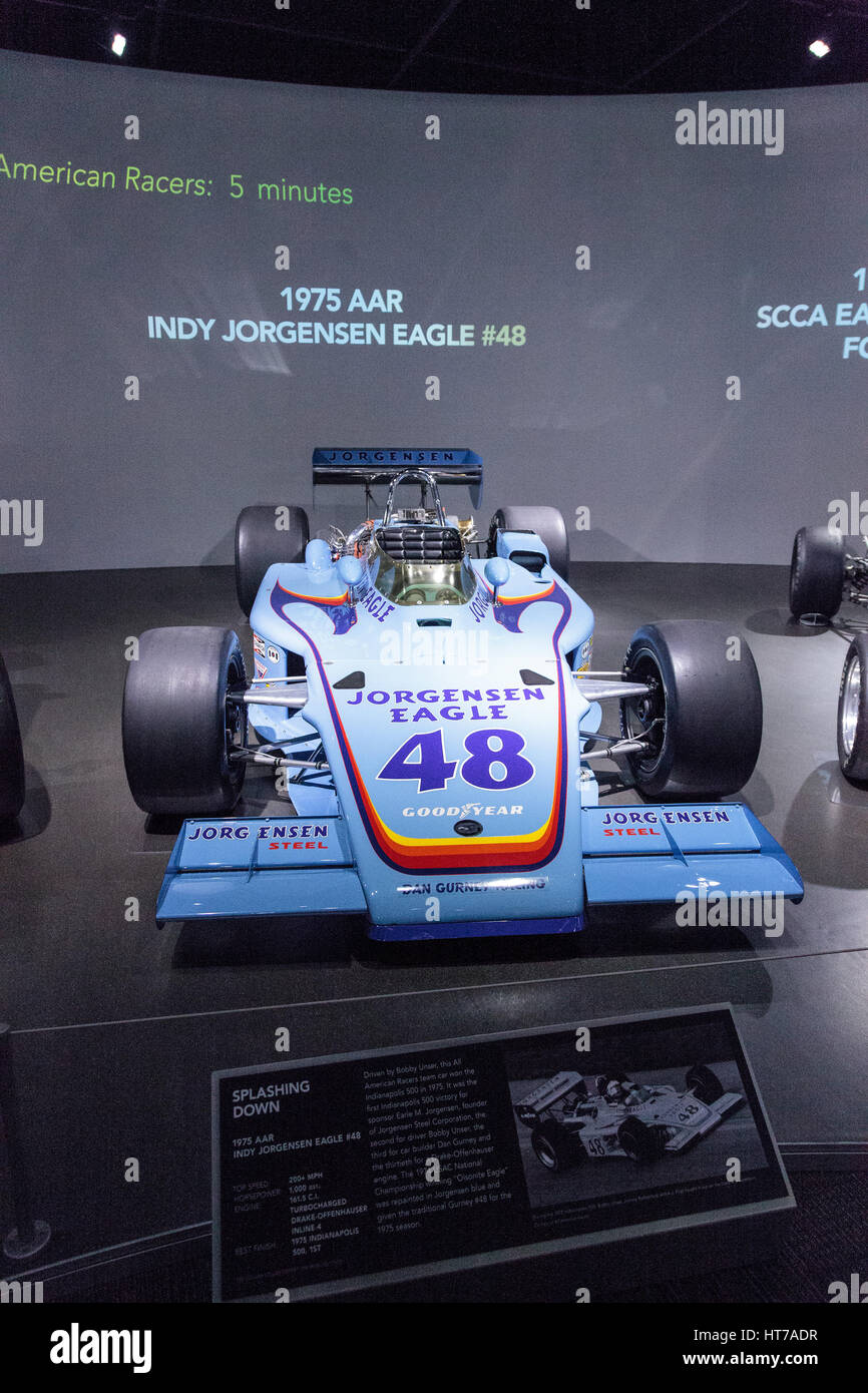 Los Angeles, CA, USA — March 4, 2017: Blue 1975 AAR Indy Jorgensen ...
