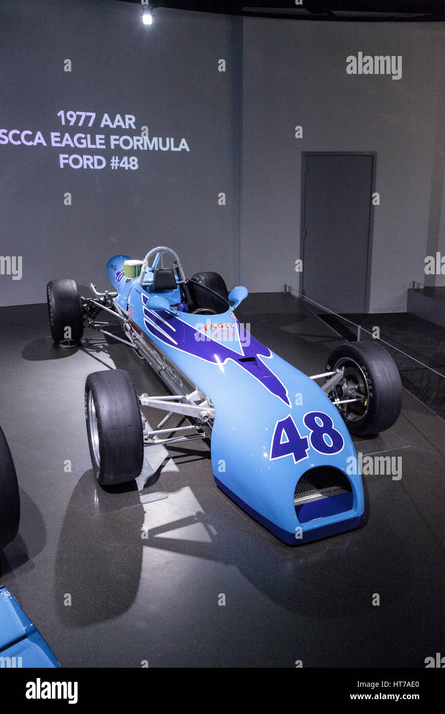 Los Angeles, CA, USA — March 4, 2017: Blue 1977 AAR SCCA Eagle Formula ...