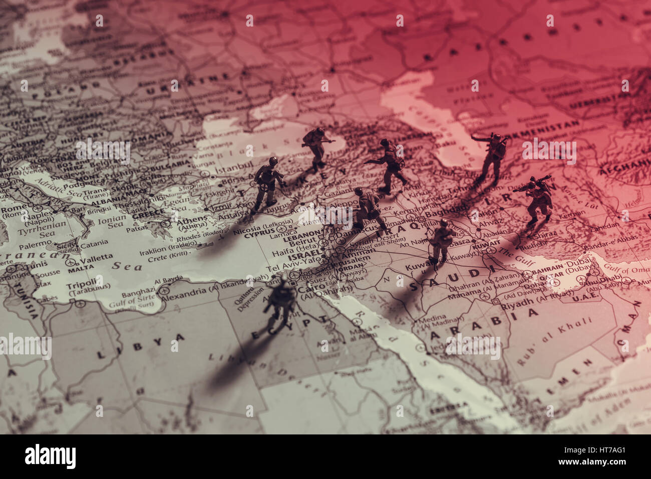 Middle east conflict map hi-res stock photography and images - Alamy