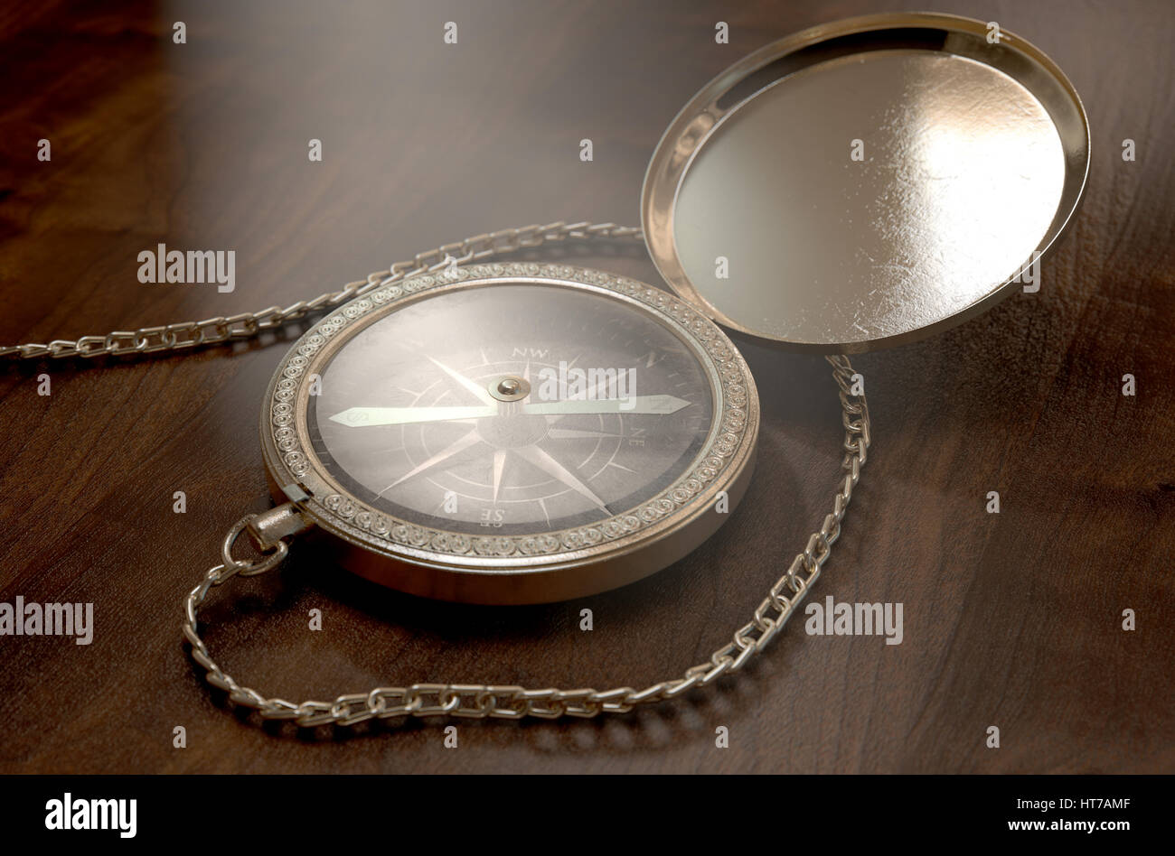 Old antique pocket compass hi-res stock photography and images - Alamy