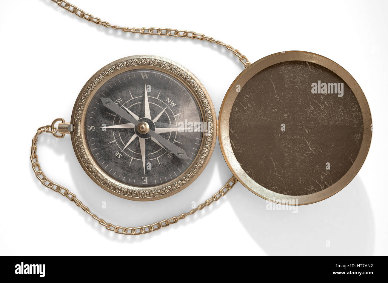 Old Compass With Chain