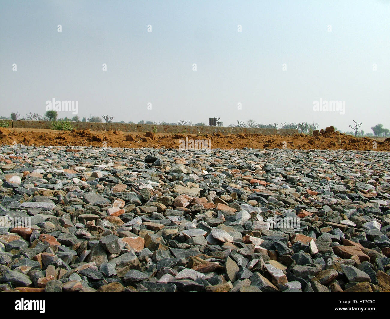 Road Construction with stone / Gravel Gray Stone Textures, Rock ...