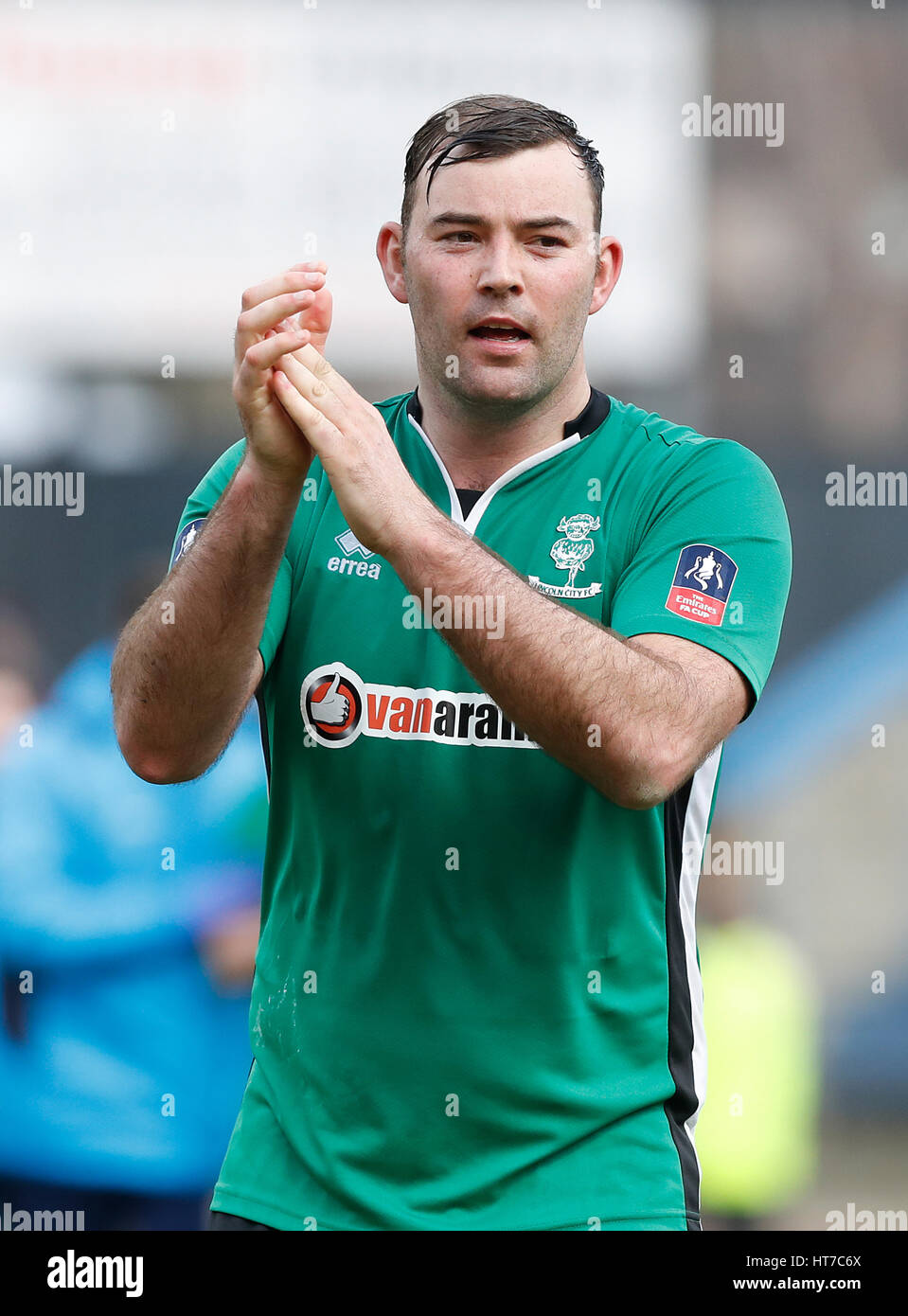 Lincoln City's Matt Rhead celebrates after the final whistle Stock ...