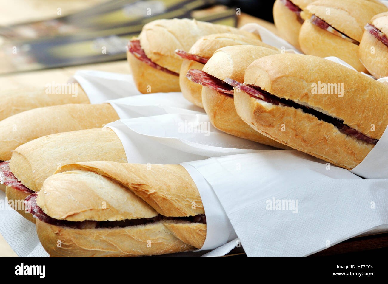 Salami sandwiches hi-res stock photography and images - Alamy