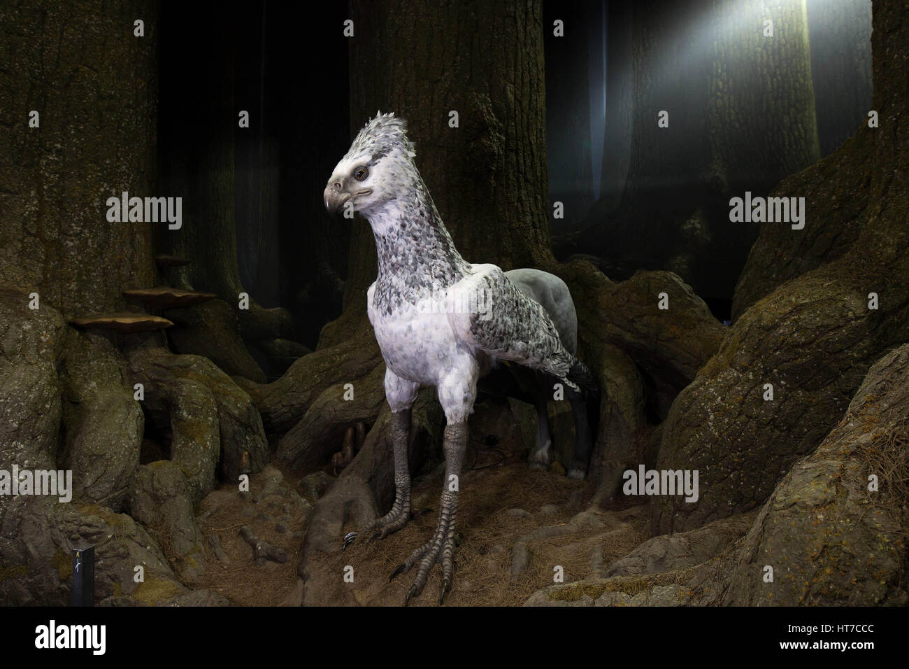 EDITORIAL USE ONLY A replica of Buckbeak during the media preview of ...