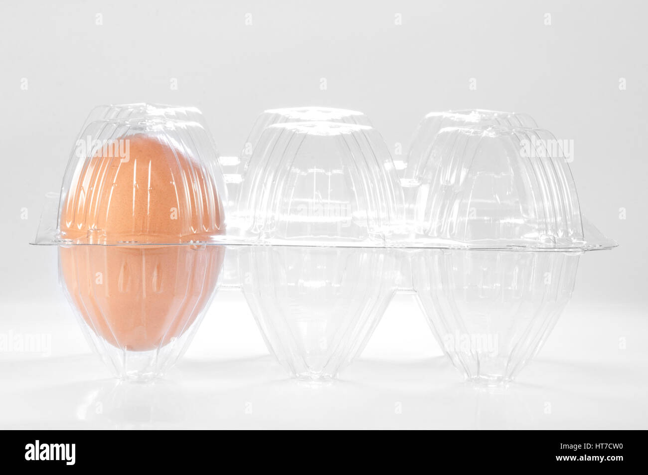 Egg in Plastic Carton Stock Photo - Alamy