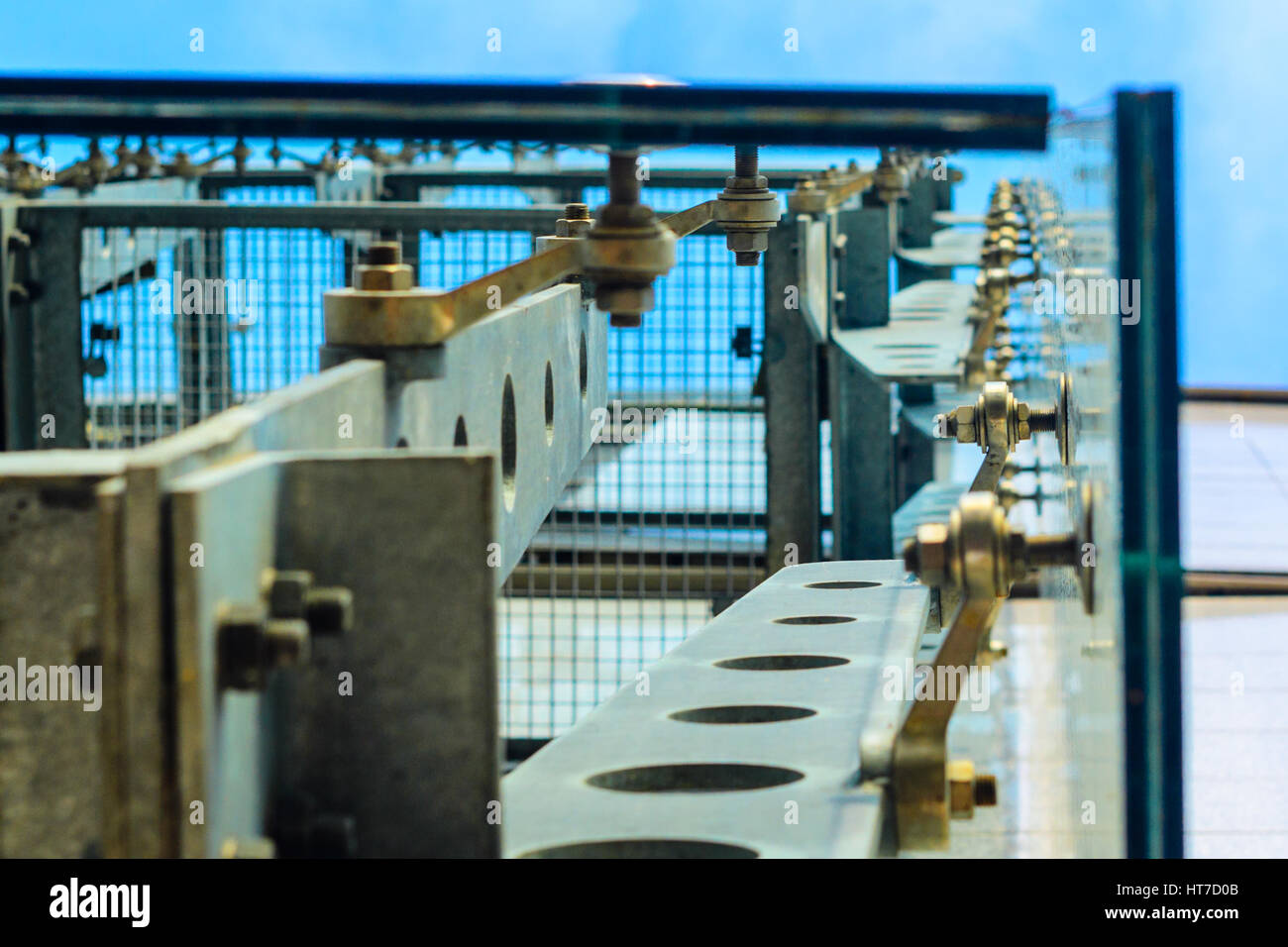 Glass curtain walls.Fasteners Elements of spider glass system. Facade ...