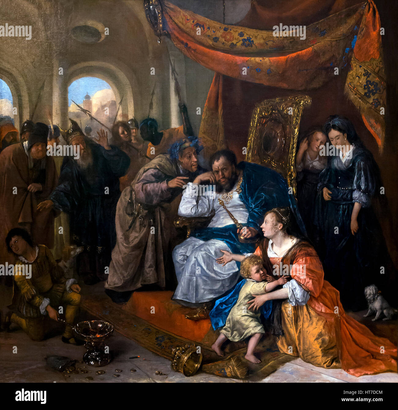 Moses and Pharaoh's Crown, by Jan Steen, circa 1670, Royal Art Gallery ...