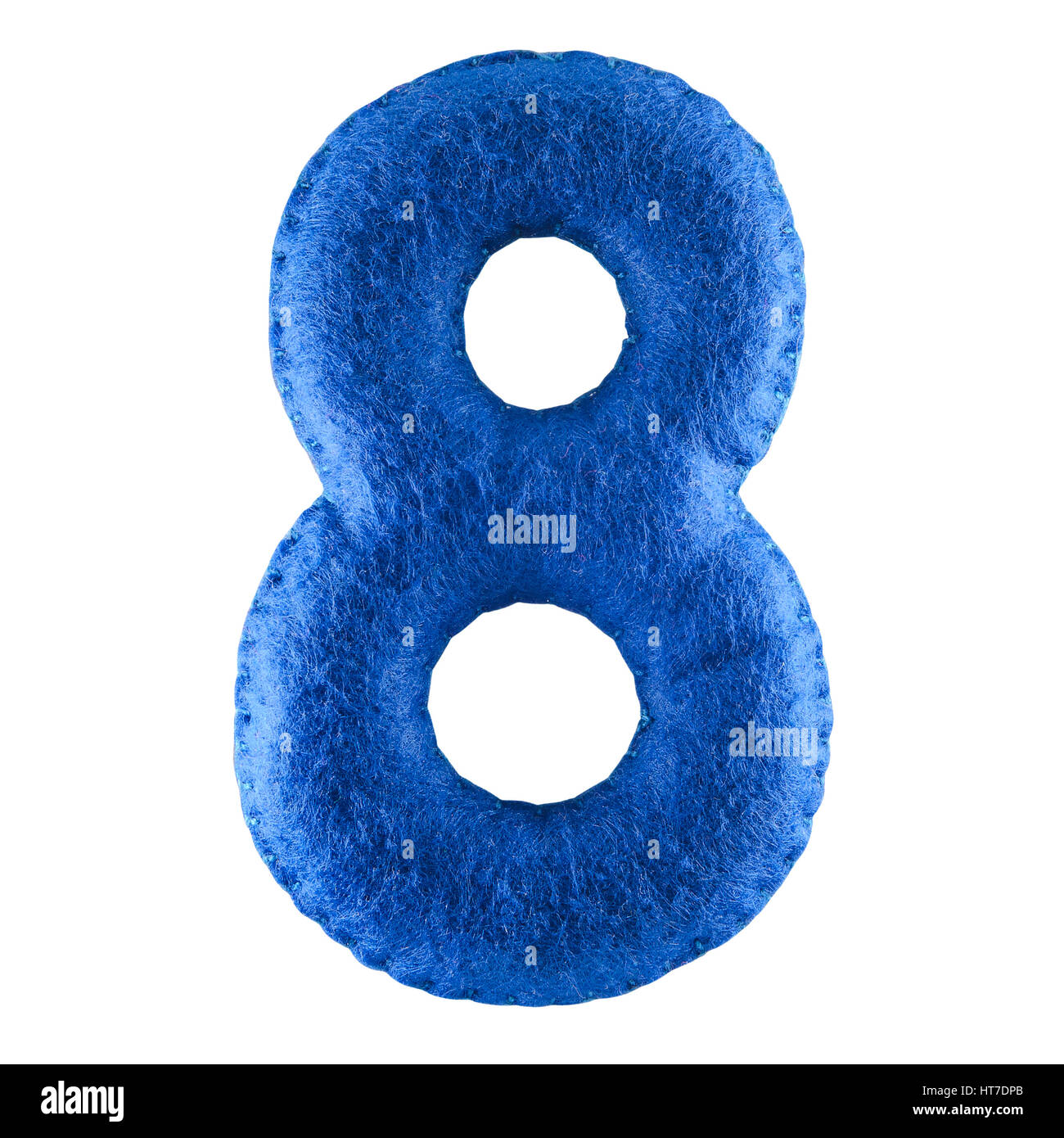 Number 8. Hand made number Eight from blue felt. Set of numbers from ...